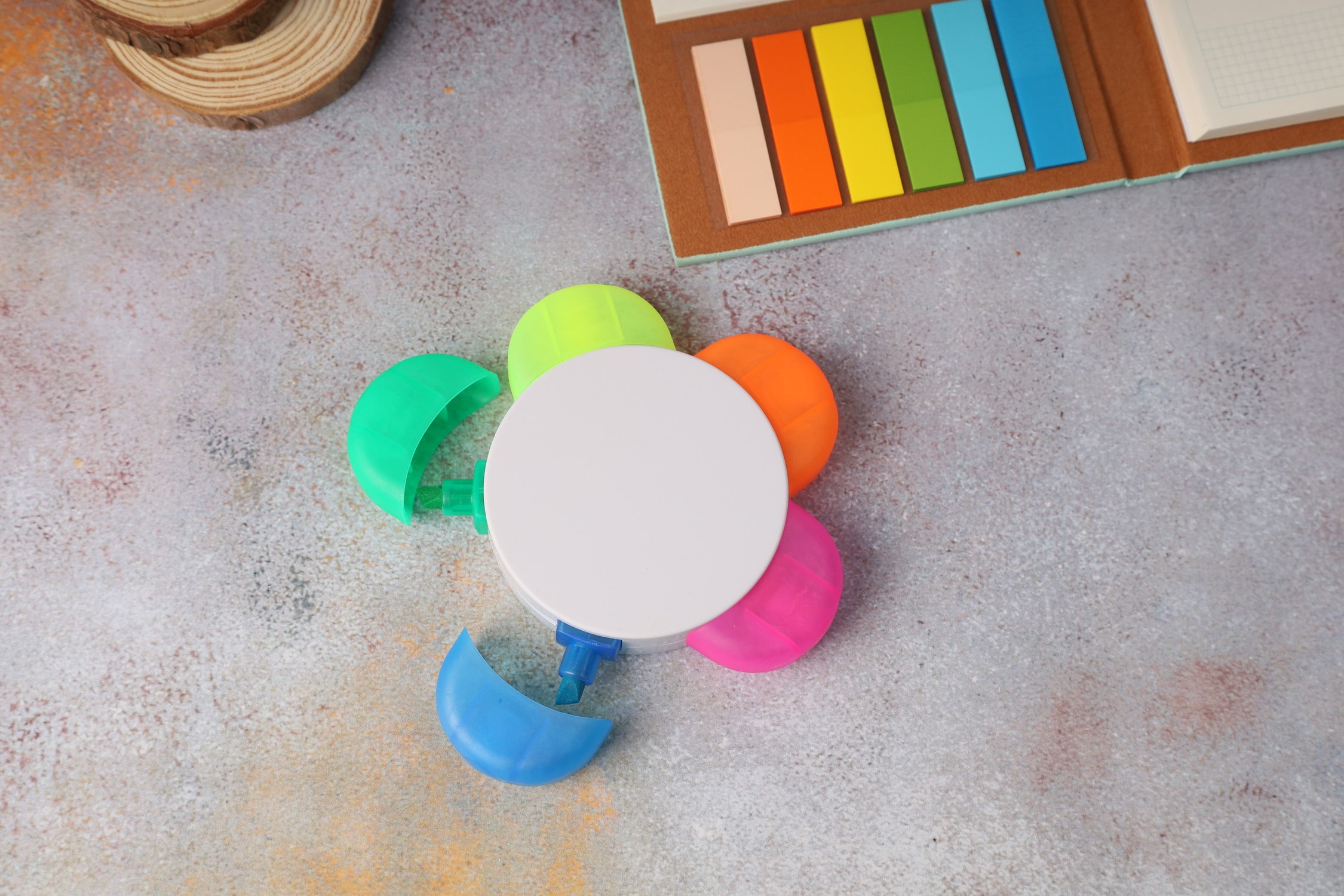 Flower Shaped Highlighter Pen with Logo - Corporate Branded Gift